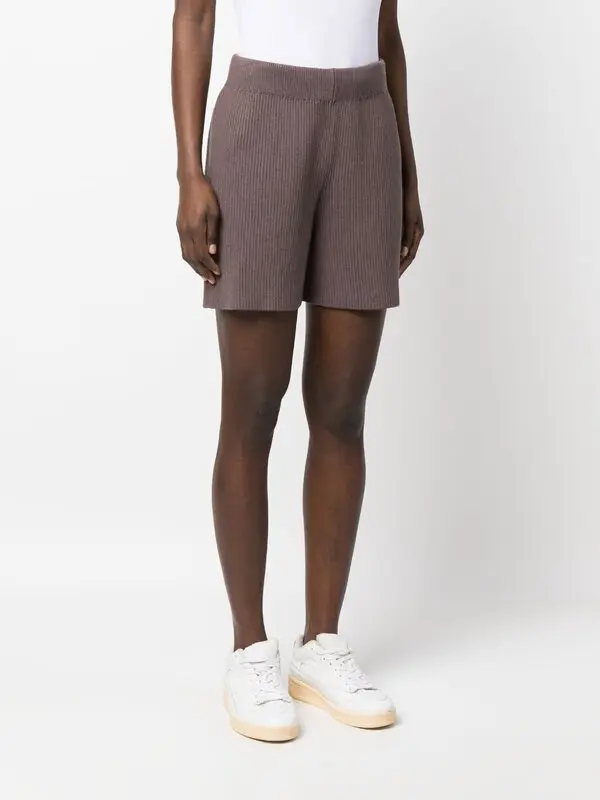 JOSEPH Ribbed-knit Silk-blend Thigh-length Shorts