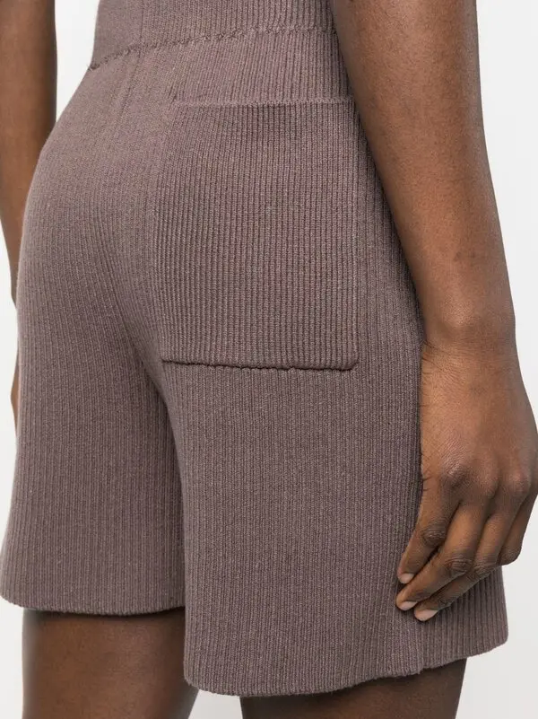 JOSEPH Ribbed-knit Silk-blend Thigh-length Shorts