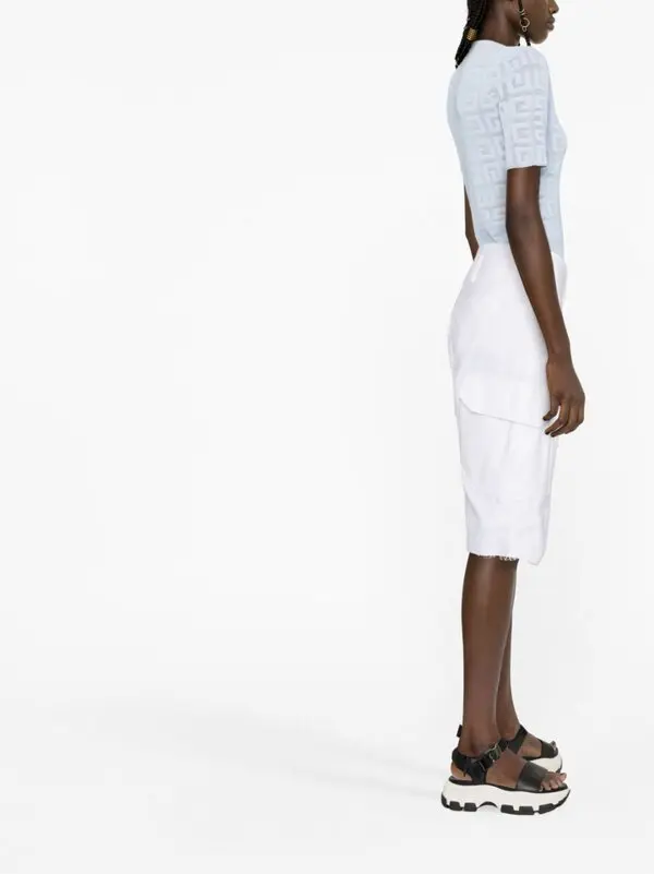 Givenchy Cargo Bermuda Shorts - White