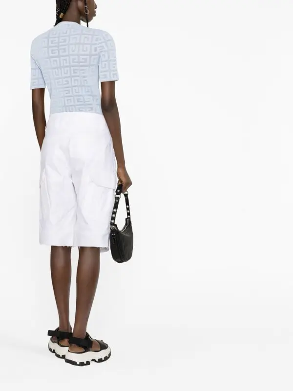 Givenchy Cargo Bermuda Shorts - White