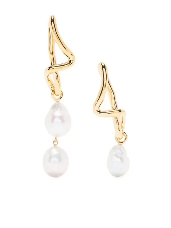MISSOMA Molten Baroque-pearl Drop Earrings - Gold