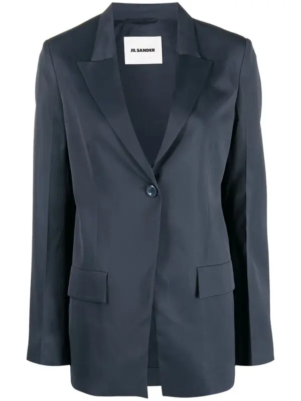 JIL SANDER Single-breasted Blazer - Blue