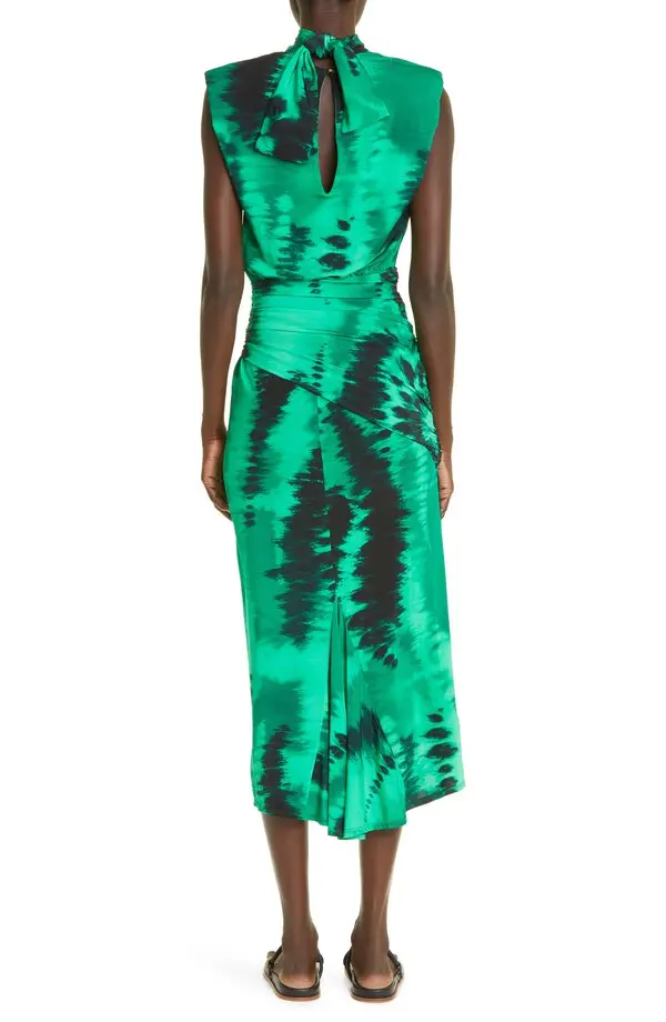 Johanna Ortiz Liviana Nirvana Tie Dye Knit Dress In Tye Dye Emerald/ Green  - 55% Off | Editorialist