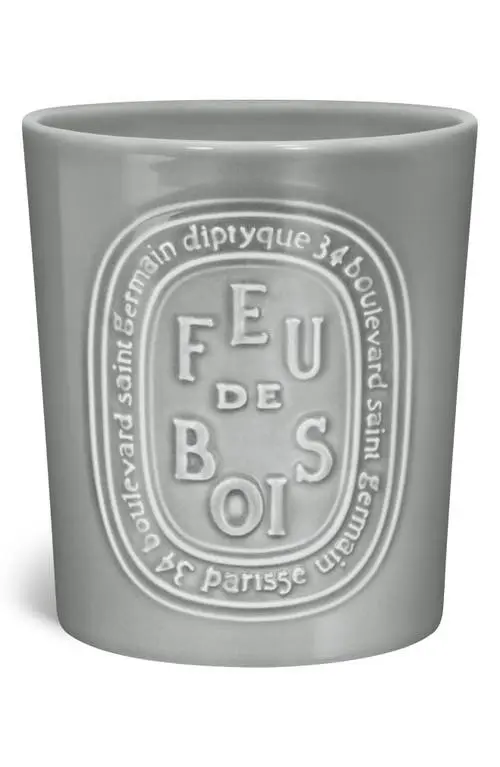 DIPTYQUE Feu De Bois Large Scented Candle - Grey Vessel