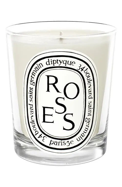 DIPTYQUE Roses Scented Candle - Clear Vessel