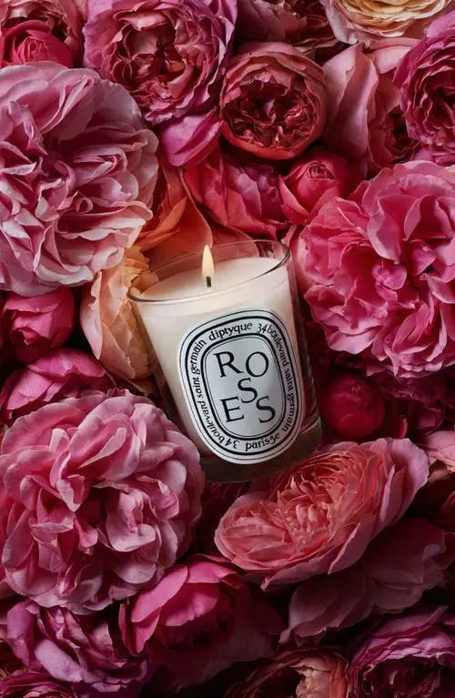 DIPTYQUE Roses Scented Candle - Clear Vessel