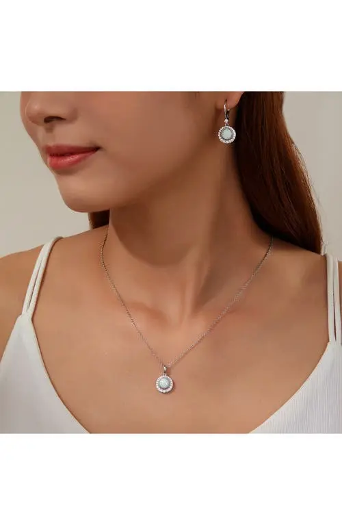 Lafonn Simulated Opal And Simulated Diamond Drop Earrings