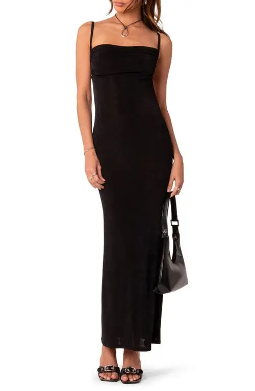 EDIKTED Clea Open Back Dress - Black