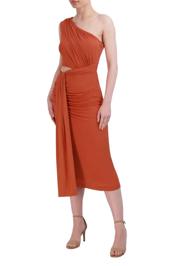 bcbgmaxazria one shoulder cutout dress Bcbgmaxazria Women's One Shoulder Cutout Dress - Blue - Size 8