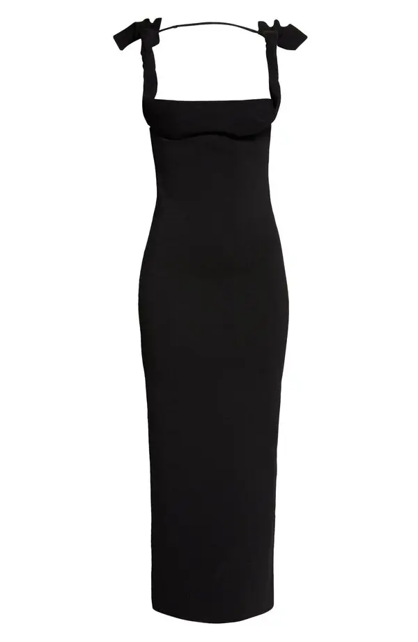 jacquemus alca knit maxi dress Jacquemus La robe maille Alca - Black