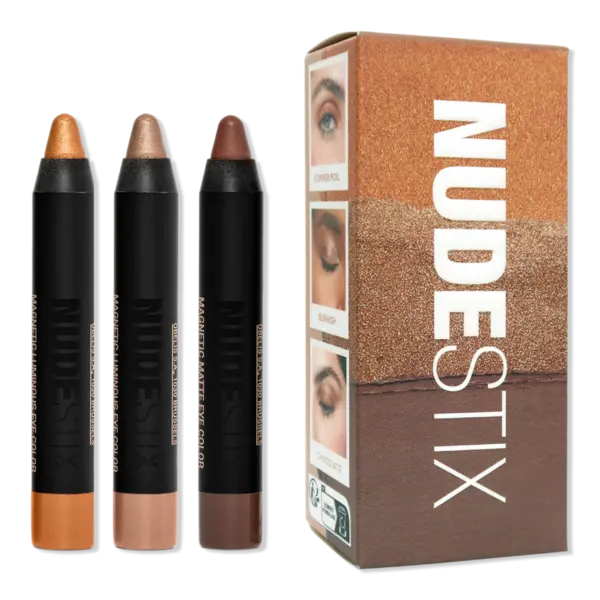 NUDESTIX Smokey Gold Eyes 3 Piece Mini Eye Kit - One-color