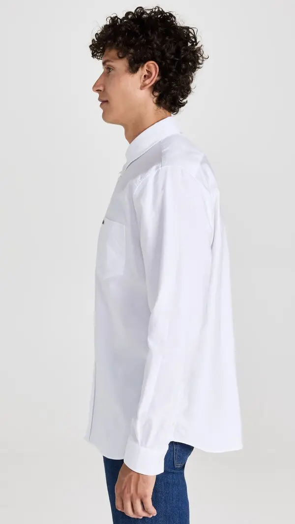 Lacoste Regular Fit Oxford Cotton Shirt - White