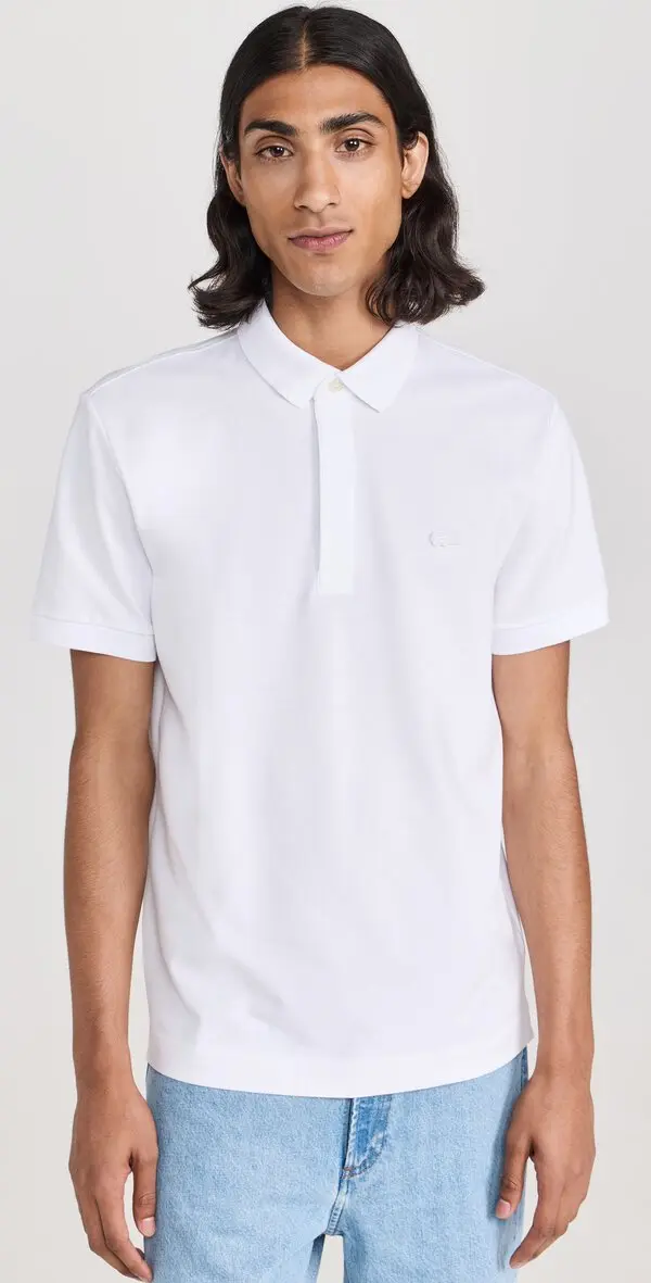 Lacoste Stretch Cotton Paris Polo - White