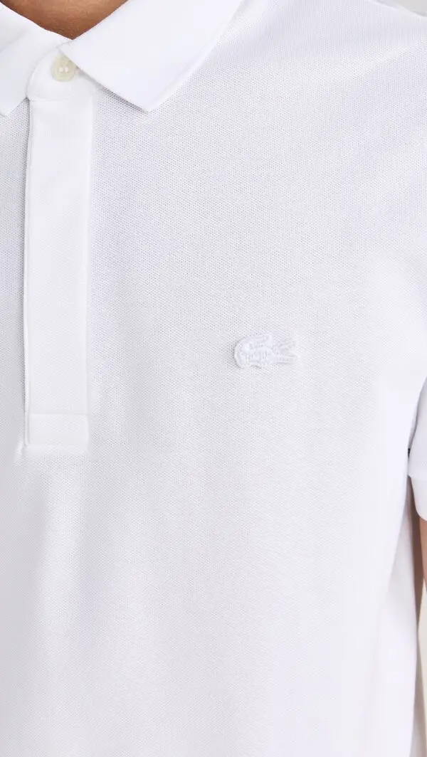 Lacoste Stretch Cotton Paris Polo - White