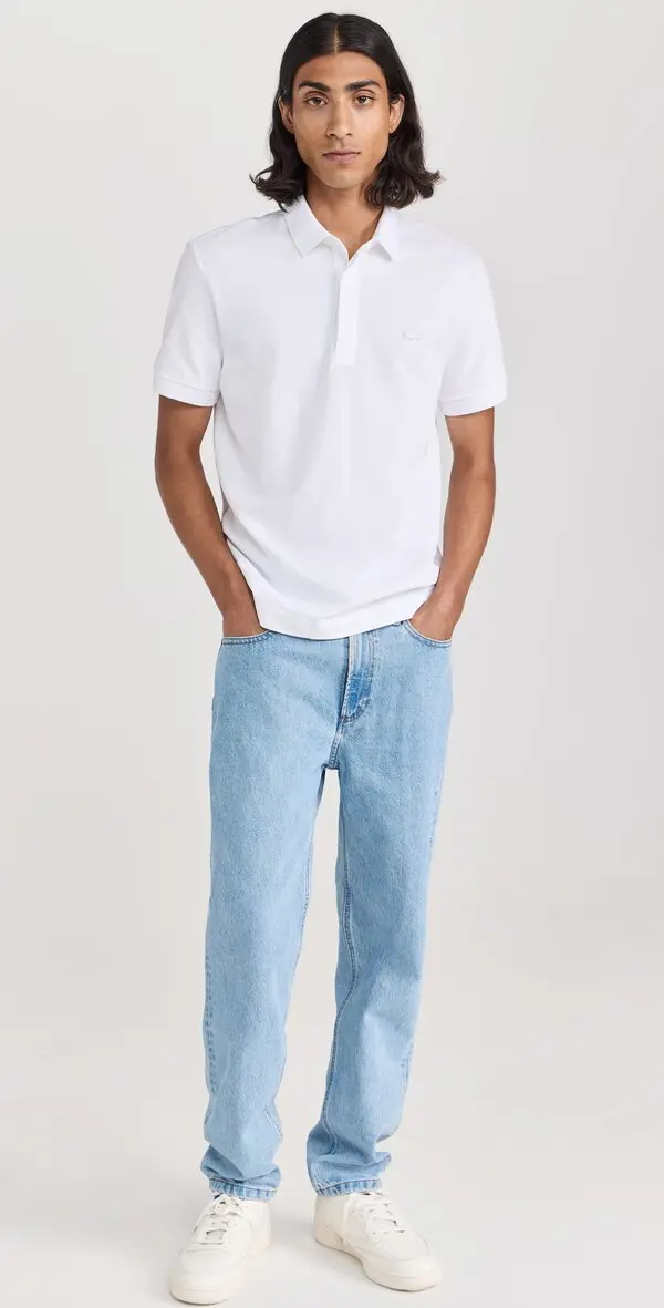 Lacoste Stretch Cotton Paris Polo - White