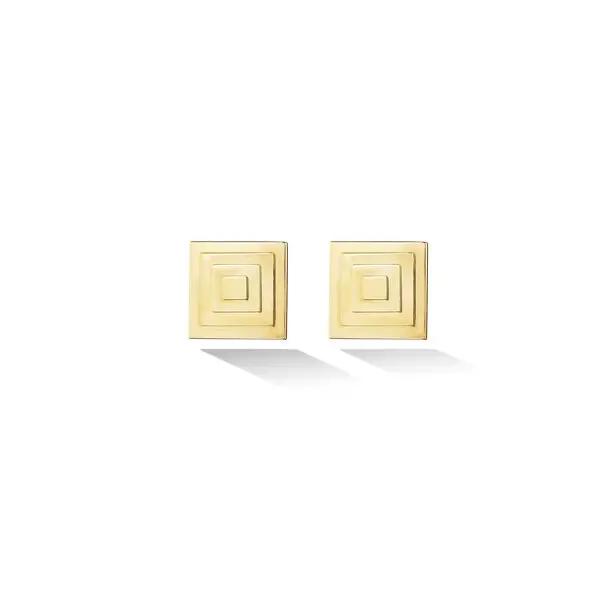 CADAR Small Yellow Gold Foundation Stud Earrings - One-color