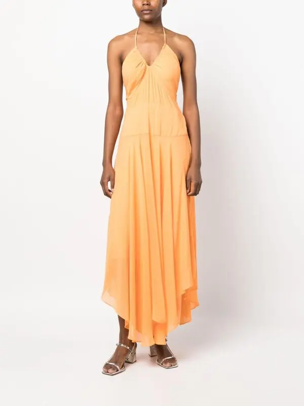 Dkny Crinkle Rayon Maxi Dress