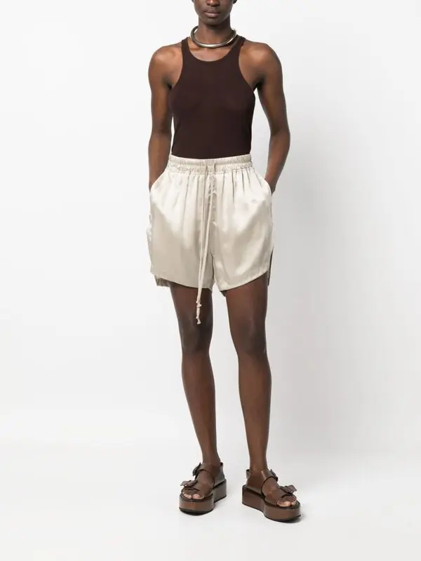 Rick Owens Drawstring Silk Shorts