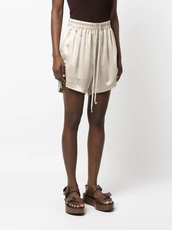 Rick Owens Drawstring Silk Shorts