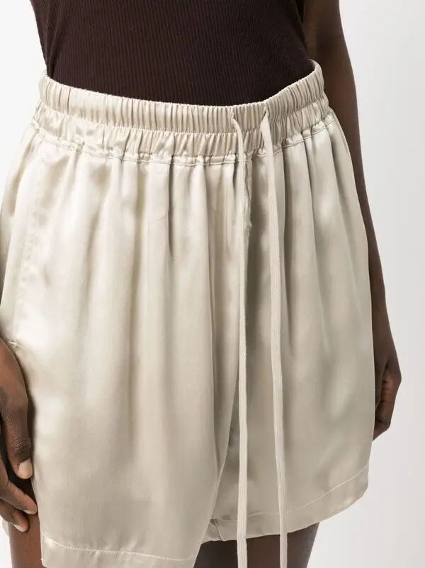 Rick Owens Drawstring Silk Shorts