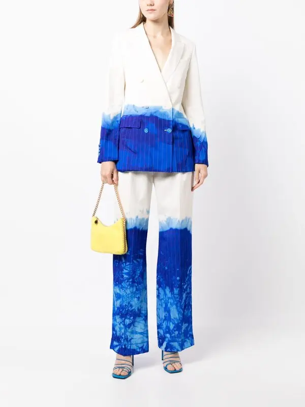 STAIN SHADE Tie-dye Wool Suit Trousers