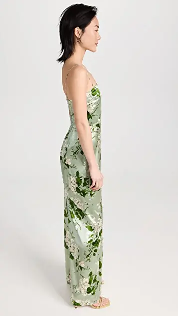 reformation frankie silk dress tea garden Reformation Dresses | Reformation Frankie Silk Dress - Size 8 Tea Garden |  Color: Green