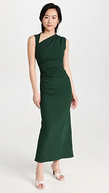 wrap dress knit Fitted Knit Wrap Midi Dress Bodycon – The Hanger Boutique main image 1