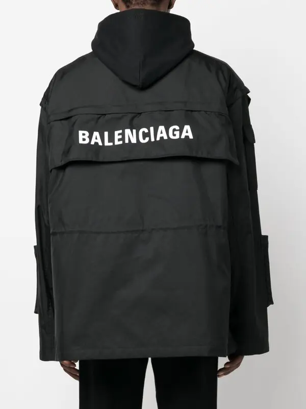 Balenciaga Logo-print Oversized Technical Parka