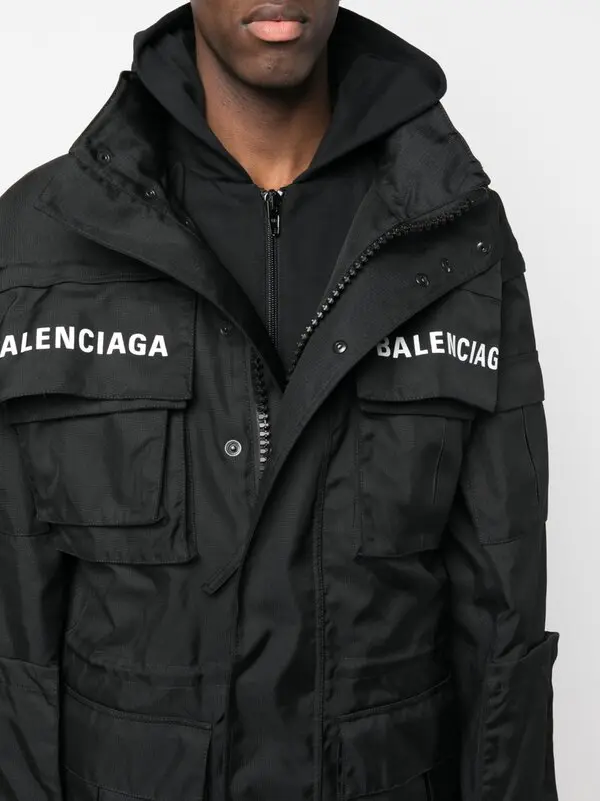 Balenciaga Logo-print Oversized Technical Parka