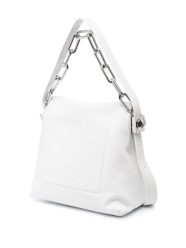 Off-White Booster Leather Shoulder Bag - White