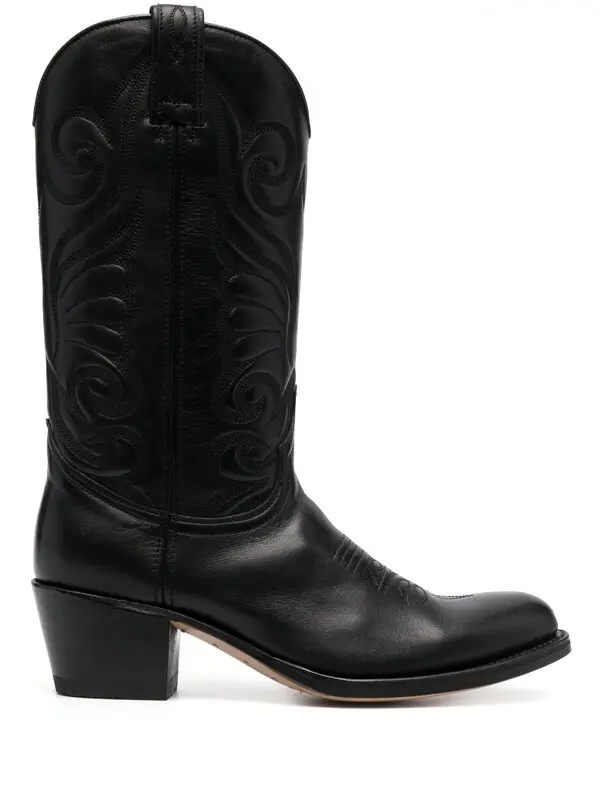 PAUL WARMER Kansas De Luxe Cowboy Boots - Black