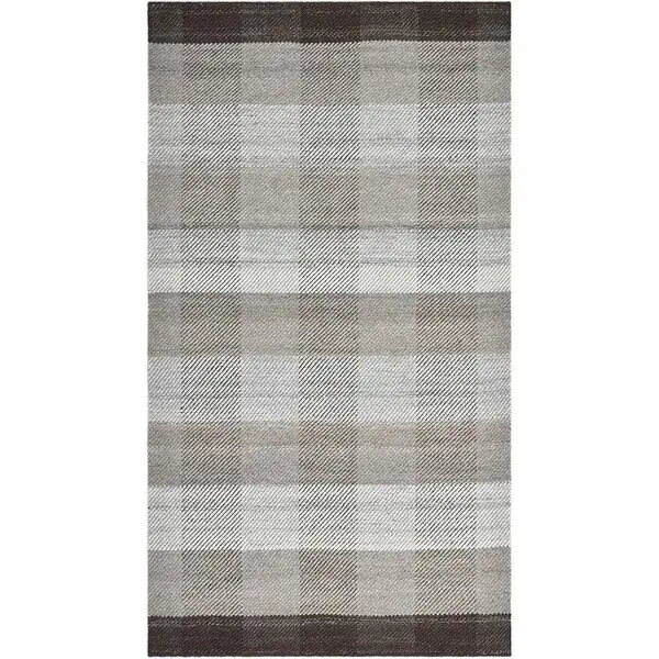 SOLO RUGS Carrie Handmade Wool Blend Area Rug - Brown