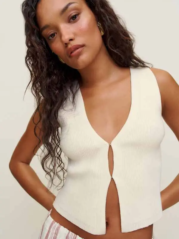 REFORMATION Myrtle Cotton Sweater