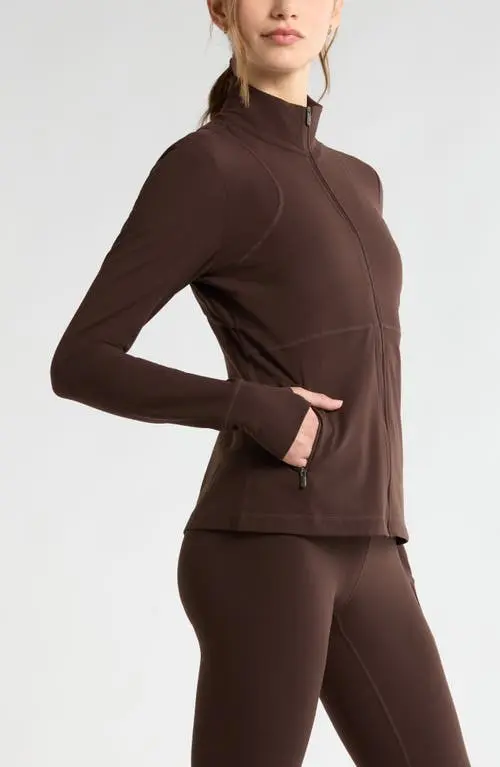 Zella Studio Luxe Performance Jacket - Brown Mole