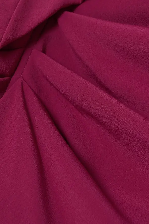 Rick Owens Gathered Asymmetric Crepe Maxi Skirt - Pink