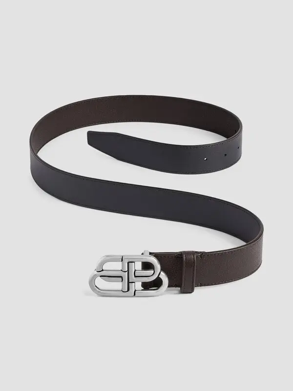 Balenciaga Bb Large Belt - Espresso