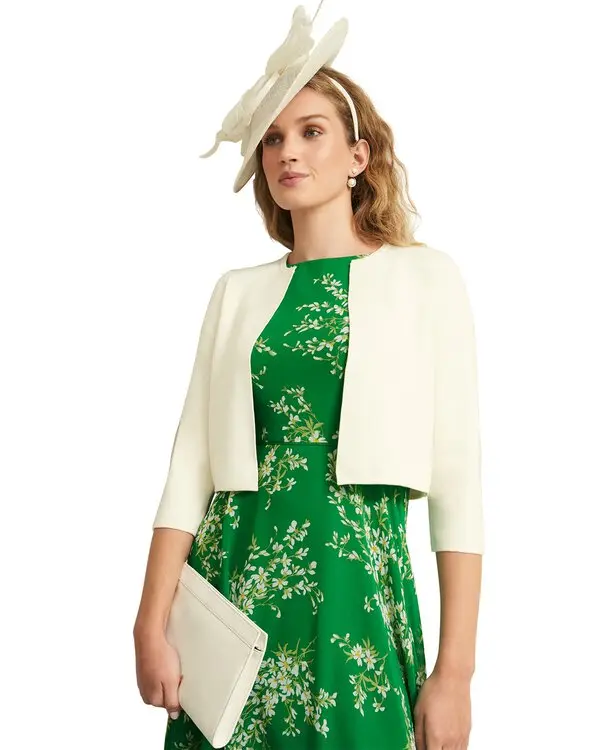 HOBBS LONDON Ella Cropped Cardigan - Ivory