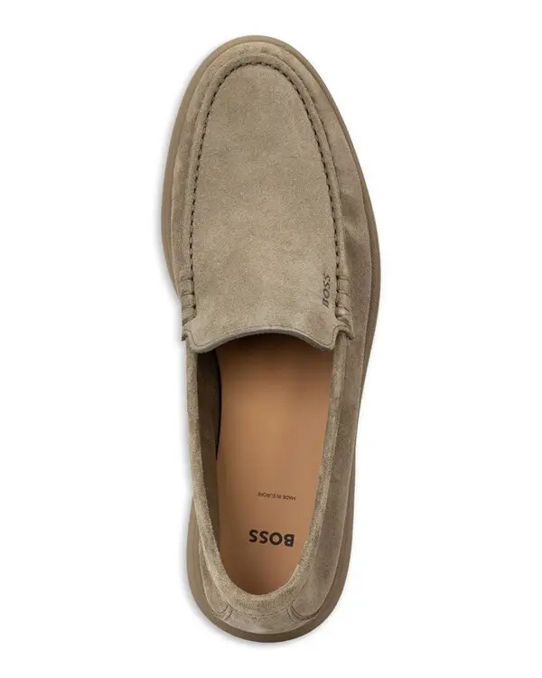 Hugo Boss Sienne Moc Toe Loafers - Olive Tonal