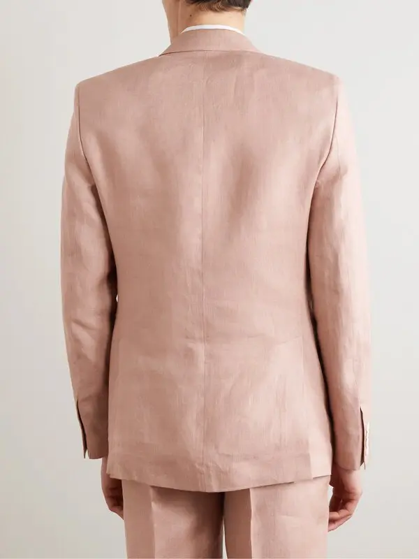 FAVOURBROOK Sidmouth Ebury Slim-fit Herringbone Linen Suit Jacket