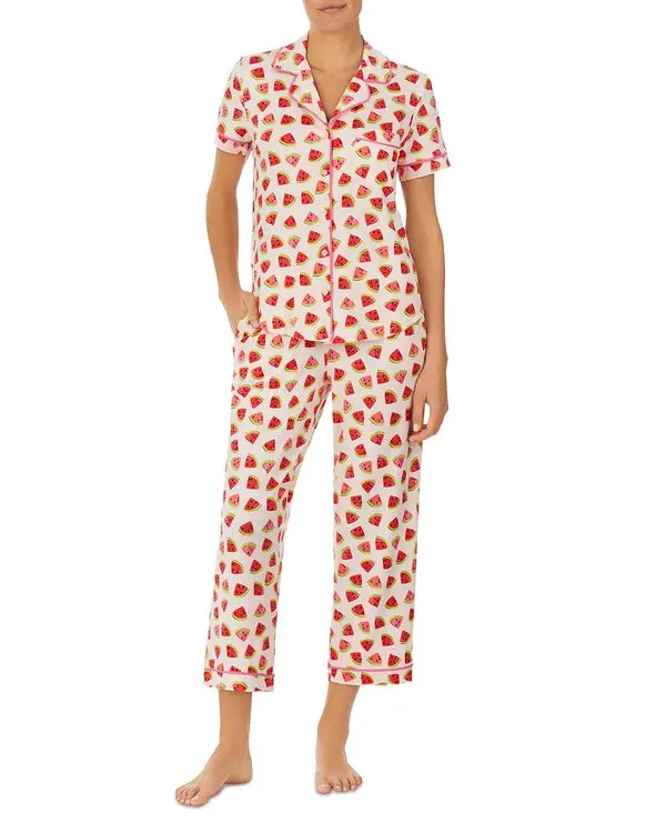 Kate Spade New York Printed Cropped Pajama Set