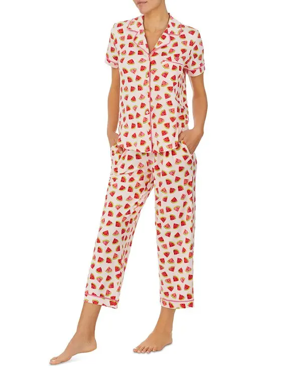 Kate Spade New York Printed Cropped Pajama Set