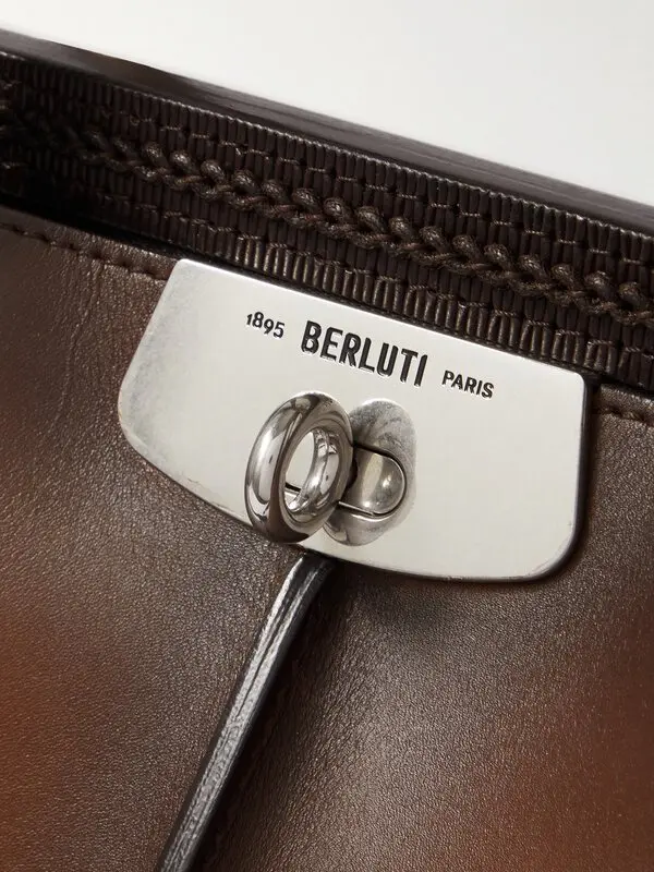 Berluti Luti 38 Venezia Leather Tote Bag