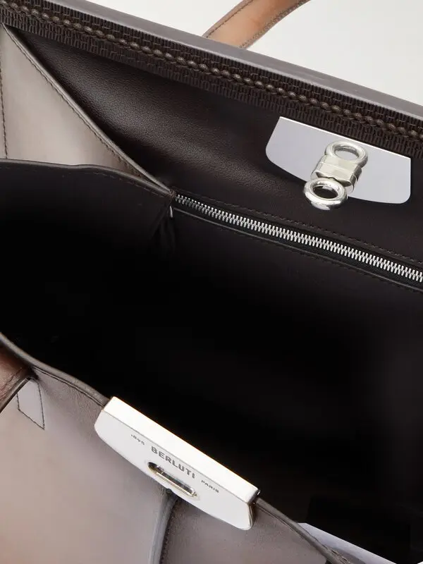 Berluti Luti 38 Venezia Leather Tote Bag