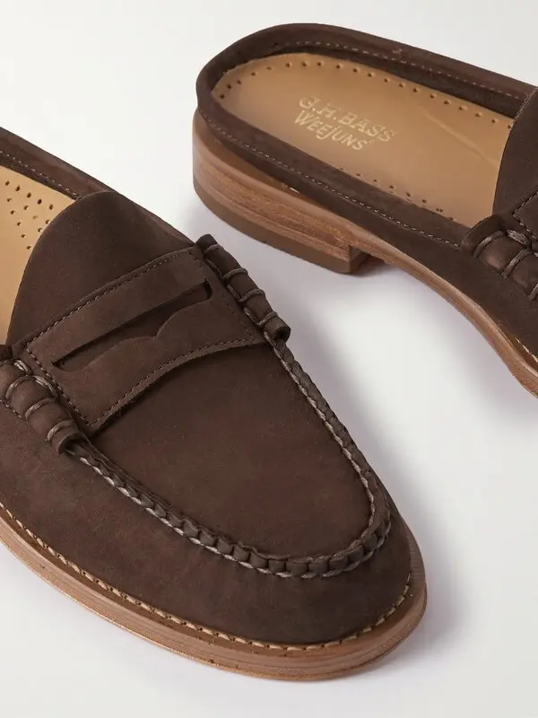 G.H. Bass & Co. - Weejun Nubuck Penny Loafers - Brown 9 s-l400.jpg main image 3
