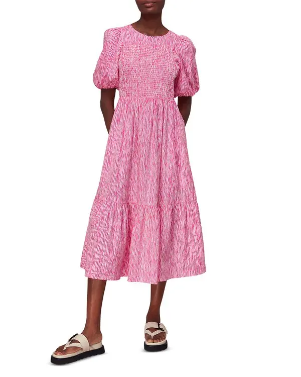Whistles Uneven Lines Midi Dress