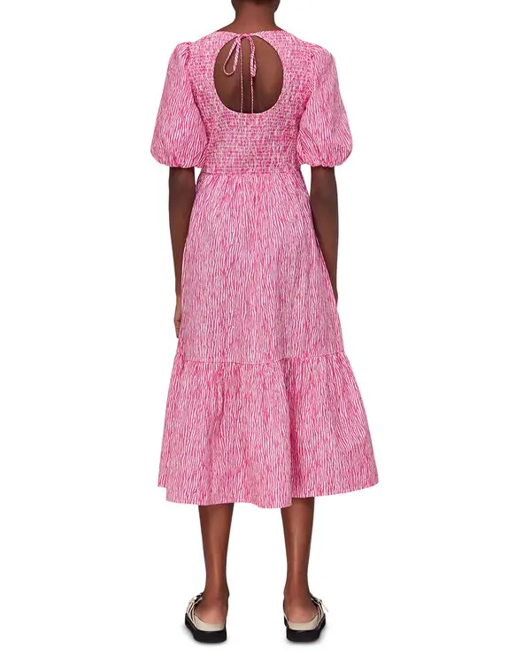 Whistles Uneven Lines Midi Dress