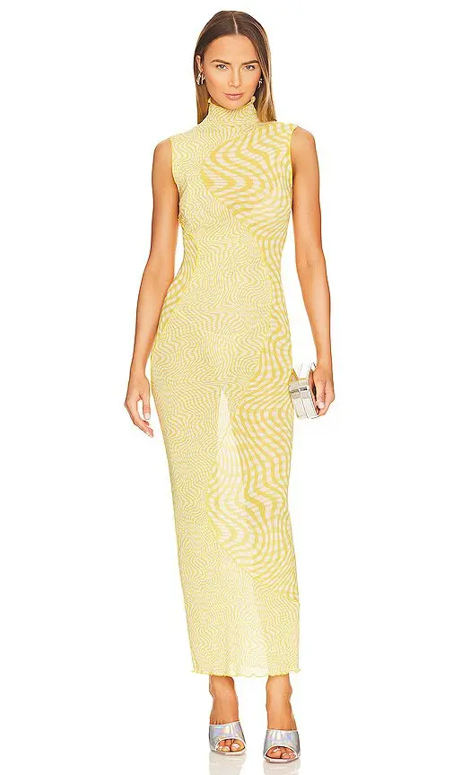 CAMILA COELHO Lagoon Maxi Dress - Yellow Gingham