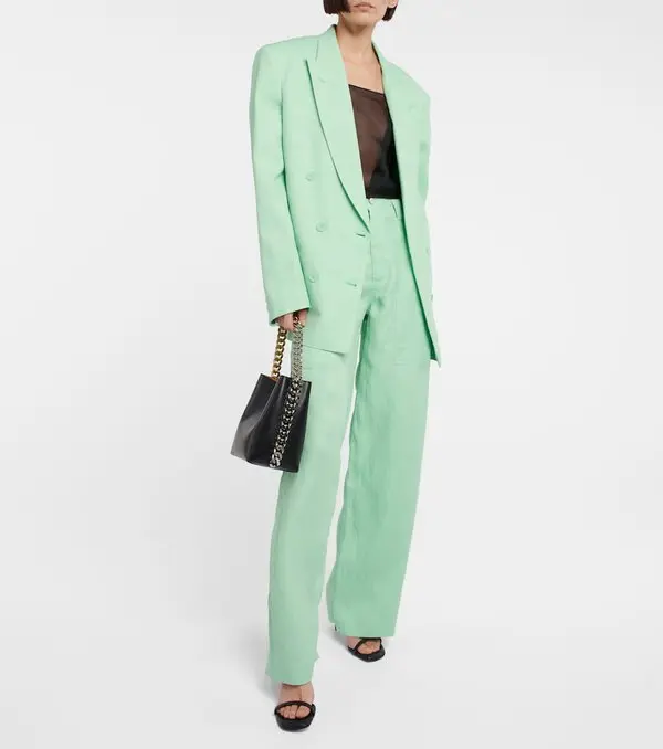 Stella McCartney Double-breasted Linen-blend Blazer