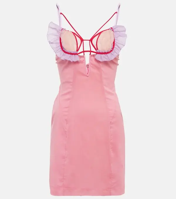 NENSI DOJAKA Silk-blend Minidress - Pink