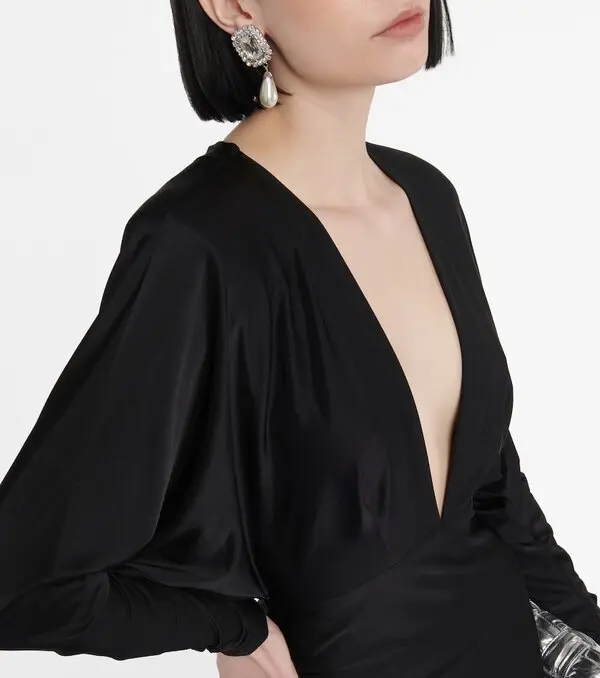 Alexandre Vauthier Satin Midi Dress